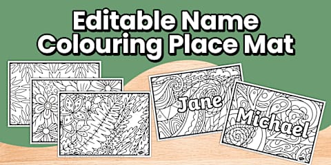 Colour In Your Name Activity - Mindfulness - Twinkl