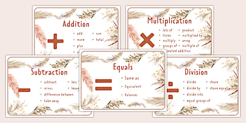 Boho Neutral Themed Place Value Mat