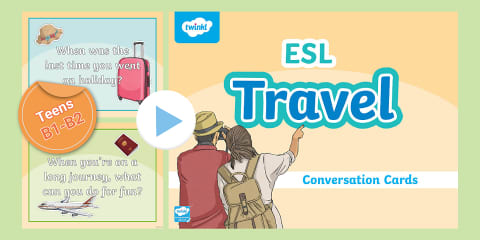 ESL Travel Scenarios Speaking Cards [Kids, A2-B1]