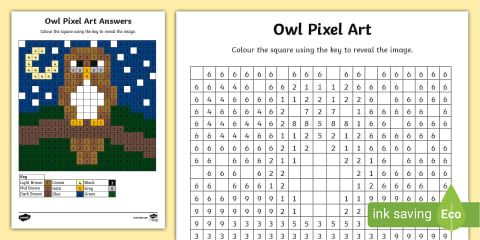 Elephant Pixel Art Template