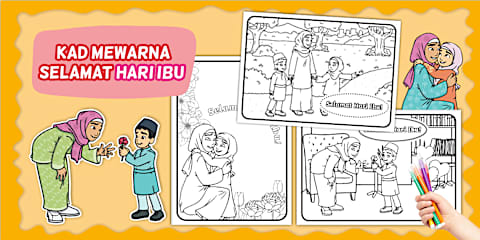 Lembaran Mewarna Hari Kebangsaan Malaysia - Tema Alam Sekitar