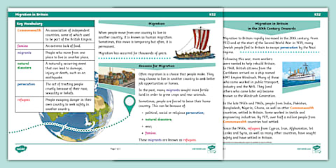 Britain Migration Timeline Display Cards