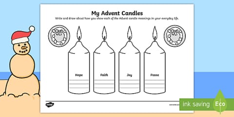 Advent Wreath Labelling Activity