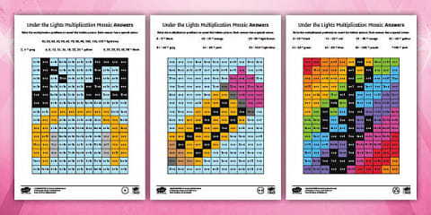 Multiplication and Division Mosaics: All Times Tables (Ages 5 - 11)