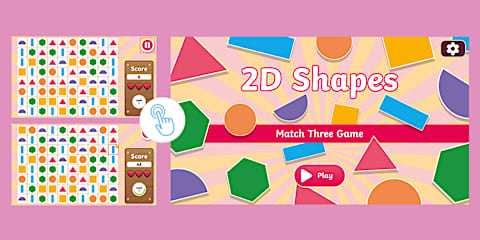KS1 3D Shapes Interactive Matching Game