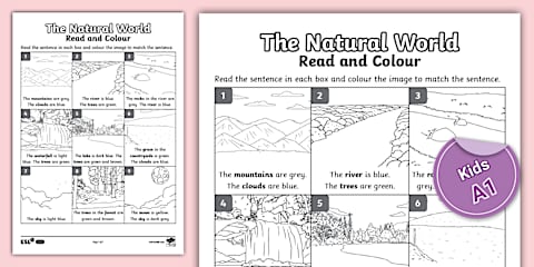ESL The Natural World Activity Sheet [Kids, A1]