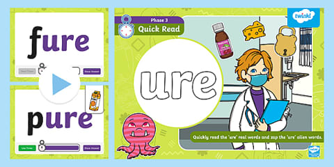 ‘ure’ Words Phonics Worksheet – Differentiated Worksheets