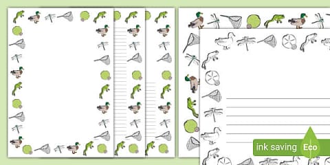 Pond Writing Template