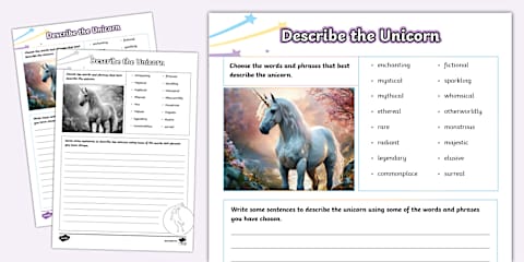 The Lost Unicorn Story Starter Activity Sheet