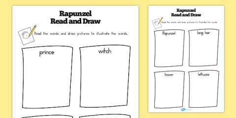 Rapunzel Writing Frames