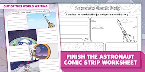 Finish the Spider Comic Strip Worksheet
