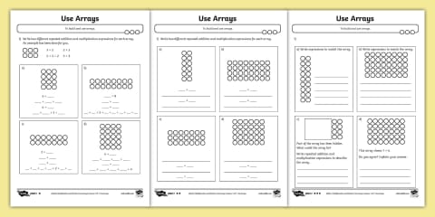 Maths Pictures of Array Challenge Cards