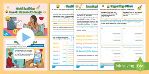 World Emoji Day: Growth Mindset with Emojis Activity Pack