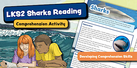 UKS2 Sharks Reading Comprehension Activity