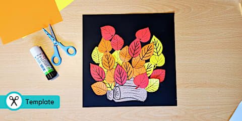 Tissue Paper Bonfire | Bonfire Night Crafts