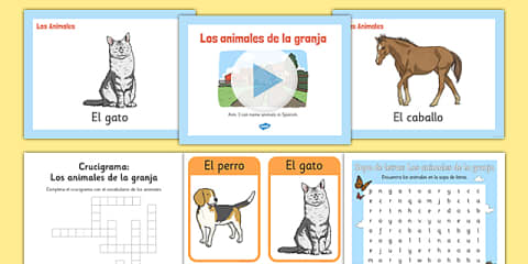 Farm Animals Worksheet Spanish
