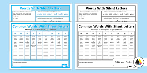 Autumn 2 - Week 1: Words with 'silent' letters