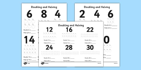 Doubles to 20 Maths Worksheet