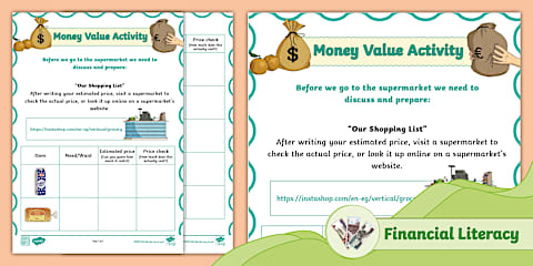 Financial Literacy: Making Smart Buying Decisions Activity Sheet