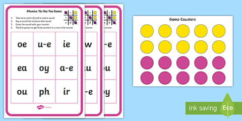 Phase 2 Phonics Tic-Tac-Toe Game