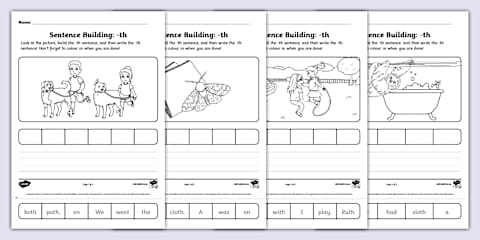 Phonics Sentence Building: th-