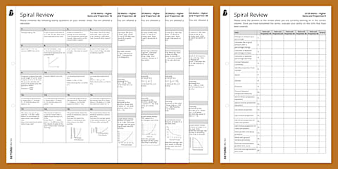 GCSE Higher Ratio and Proportion Spiral Review A
