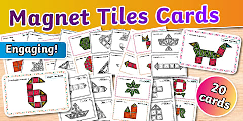 Magnetic Tile Challenge Cards