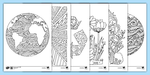 Earth Day Mindfulness Colouring Sheets
