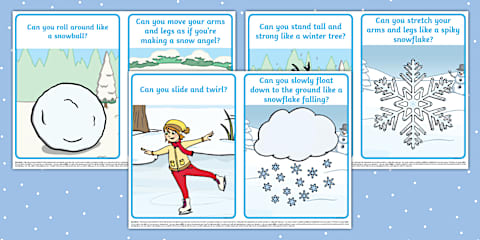 Winter Gross Motor Activity Cards