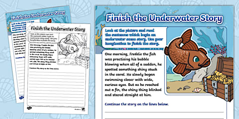 Finish the Submarine Story Writing Template