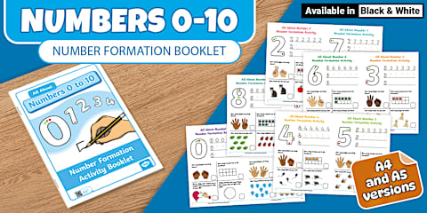Numbers Fine Motor Skills Button Activity Sheets