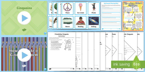 Cinquain Poem Writing Template