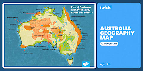 Australian Deserts Map English
