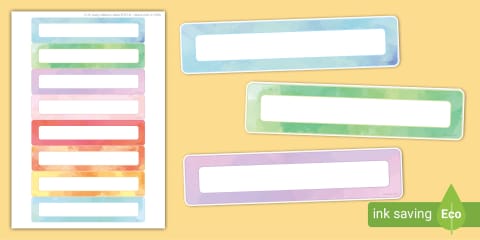 Tray Labels - Editable