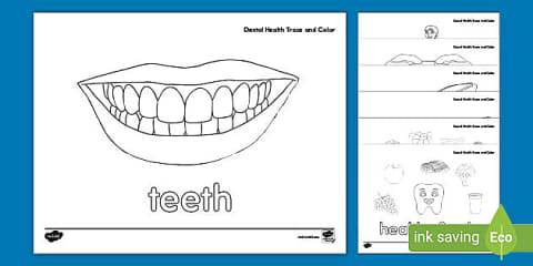 Dental Health Week Colouring Page