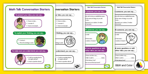 KS2 Maths Talk Sentence Starters Display Pack