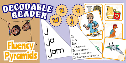Grade 1 Phonics: Fluency pyramids (CVC Words)