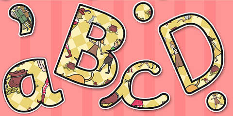 Ancient Maya Themed A4 Display Lettering