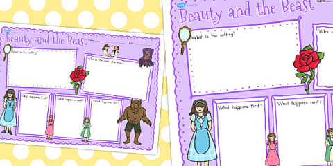 Beauty and the Beast Book Review Writing Frame