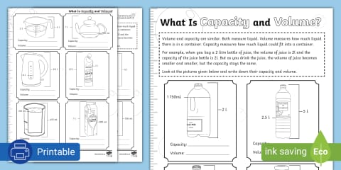 Grade 4 Maths - Volume and Capacity Pack (CAPS Aligned)
