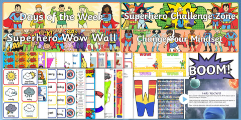 Superhero Alphabet Display Letters