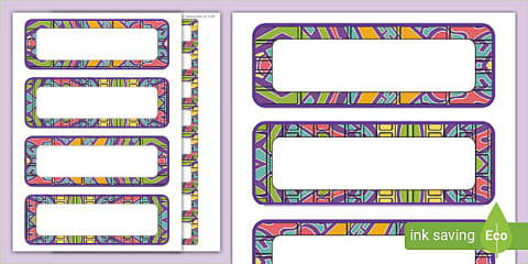 Cactus Drawer, Peg and Name Labels