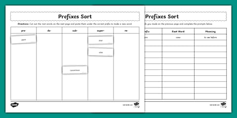 Prefix Spelling Activity Bumper Pack