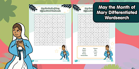 Catholic May Month of Mary P1 Mini Home Learning Topic
