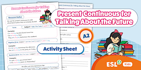 ESL Present Continuous for Talking About the Future Lesson [Kids, A2]