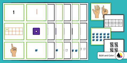 Kindergarten Subitizing Flash Cards