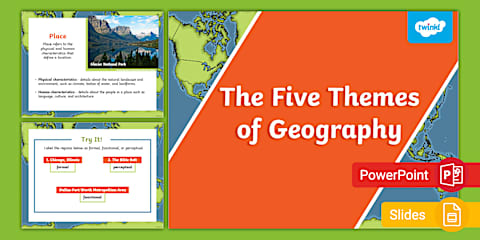 Five Themes of Geography One-Pager Project for 6th-8th Grade