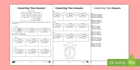 Estimating Time Duration Differentiated Worksheets
