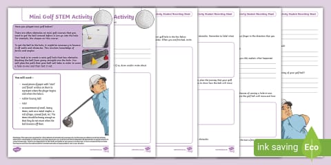 Maths Mini Golf Activities Pack