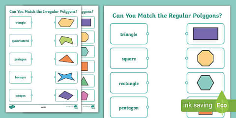Polygons Maths Activity Sheets